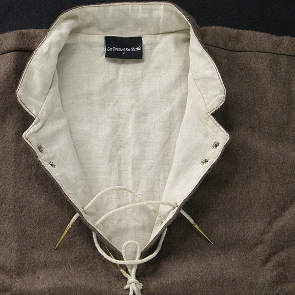 15th C Doublet, Wool/Linen, Natural Brown